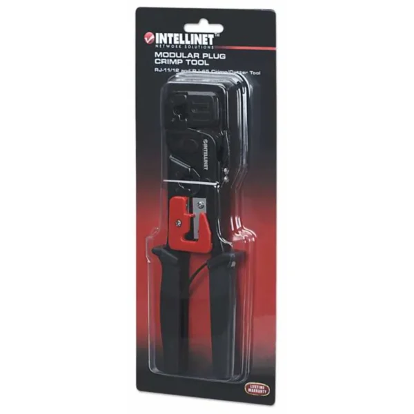 Pinza Ponchadora Crimpeadora INTELLINET 210836 / Para Plugs Rj11, Rj12 ...