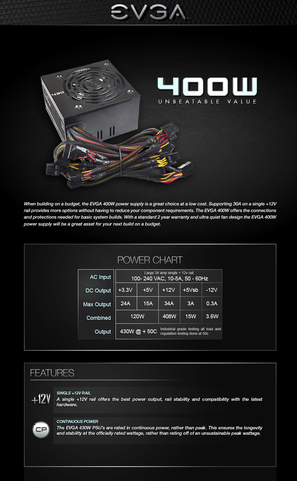 FUENTE DE PODER EVGA / 400W / 100-N1-0400-L1 /... | HarTunning