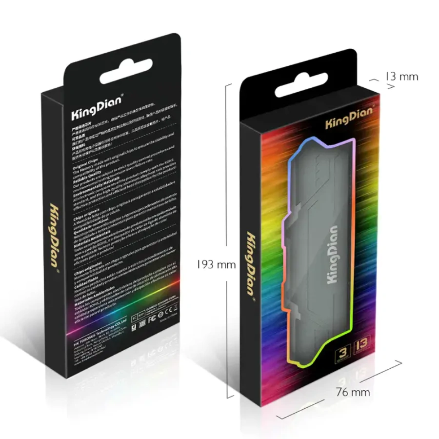 Memoria RAM KINGDIAN R11 RGB / 8GB / DDR4 3600MHz / CL17 / 1.2V / Color ...