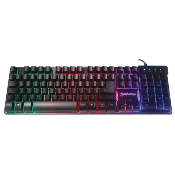 Teclado Gamer MANHATTAN RGB / Alámbrico / USB / Cable 1.5 M / 19 Teclas ...